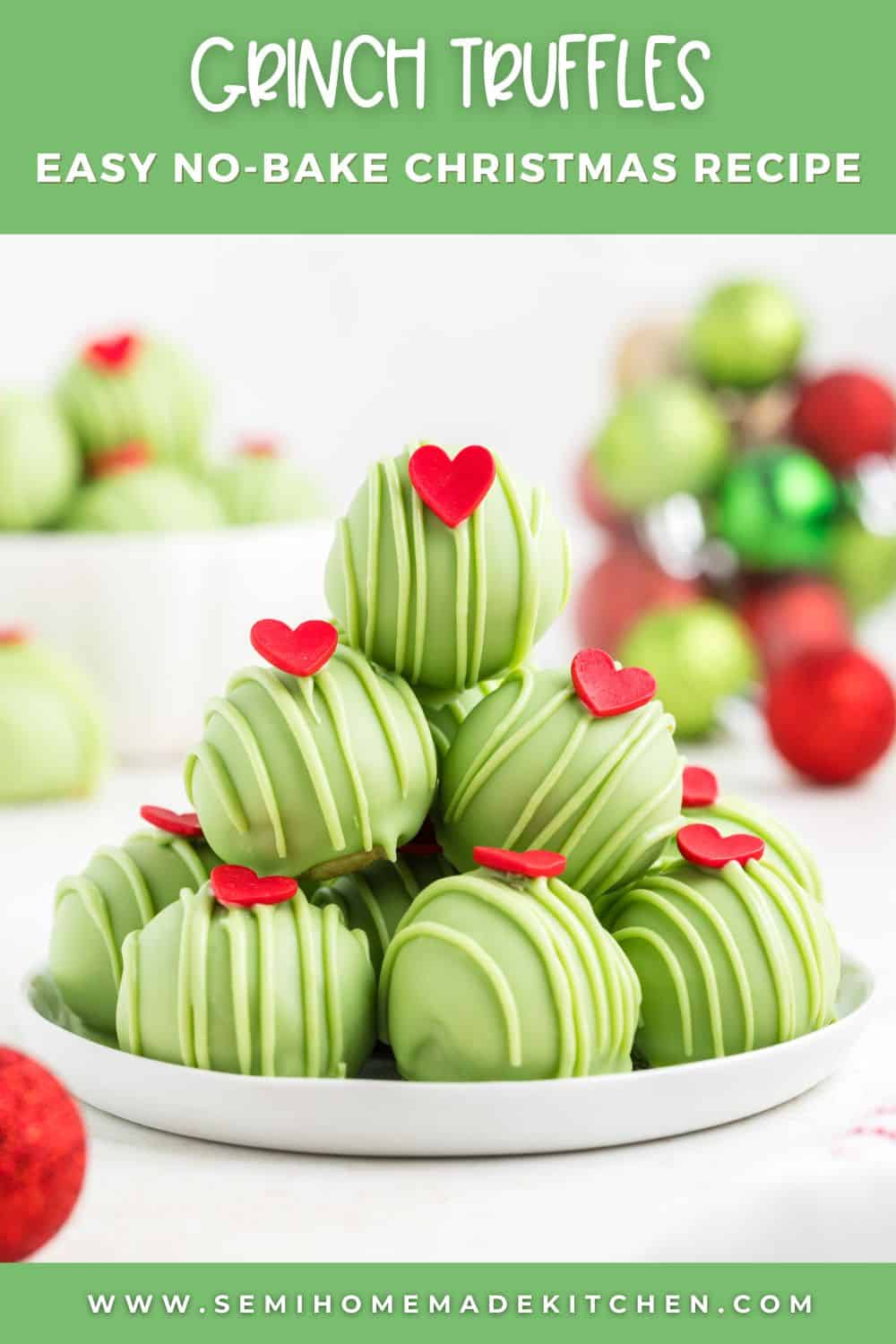 Easy Grinch Oreo Truffles - Semi Homemade Kitchen