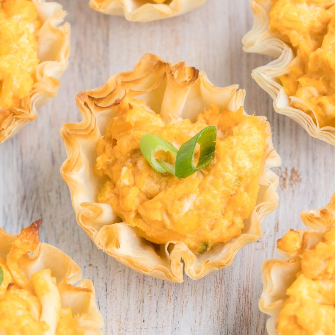 Buffalo Chicken Phyllo Cups - Easy Appetizer Recipe - Semi Homemade Kitchen
