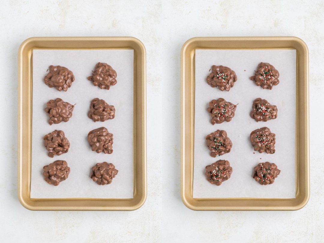 Easy Crockpot Candy Clusters - Semi Homemade Kitchen