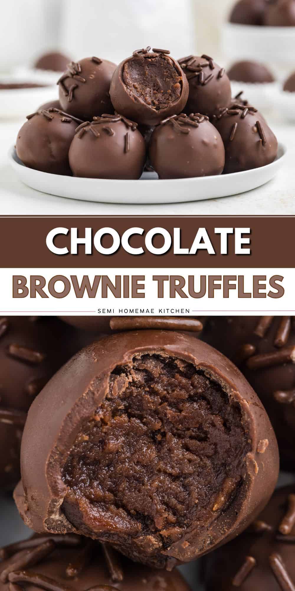 Chocolate Brownie Truffles - Semi Homemade Kitchen