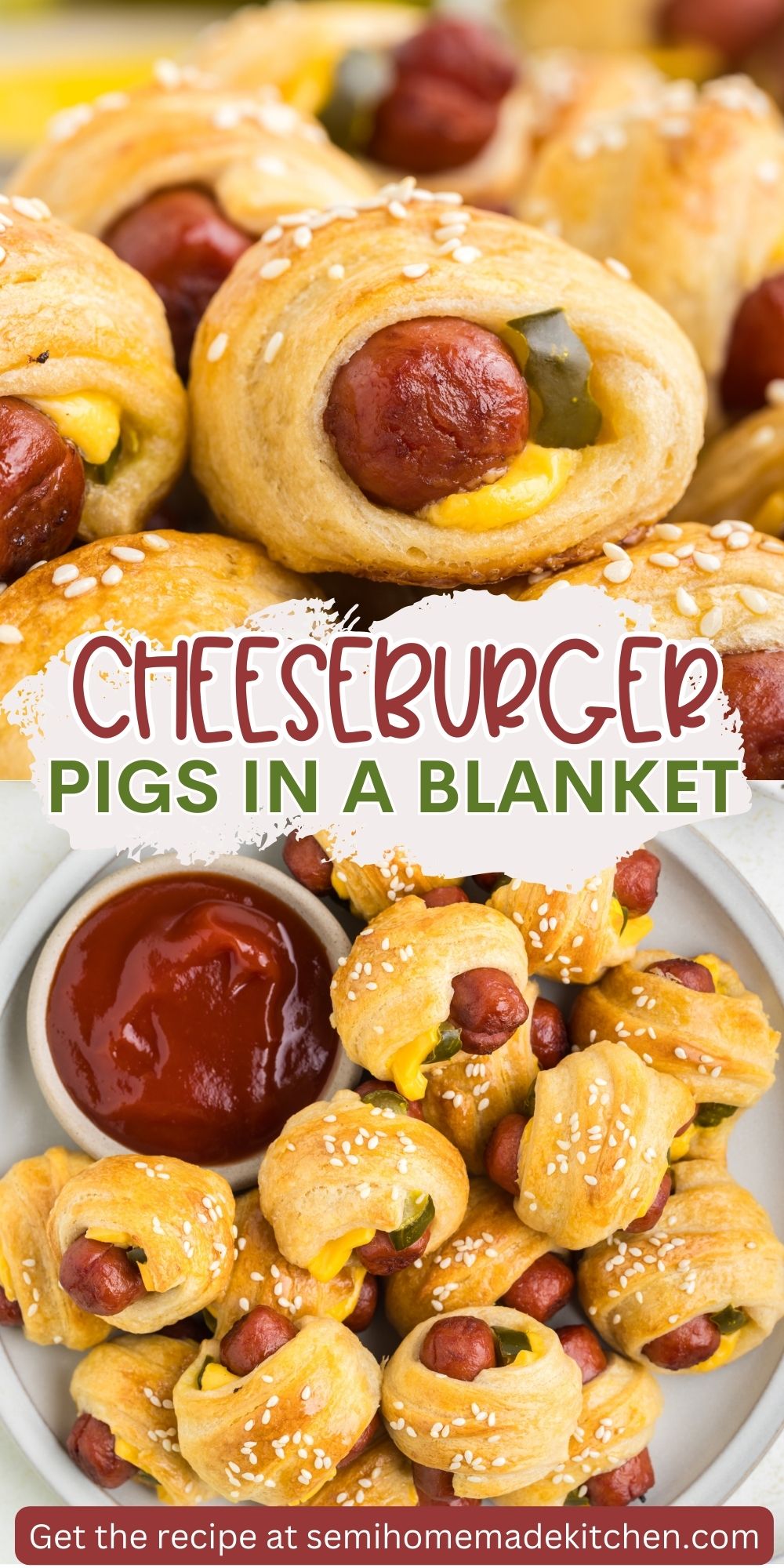 Cheeseburger Pigs in a Blanket - Semi Homemade Kitchen