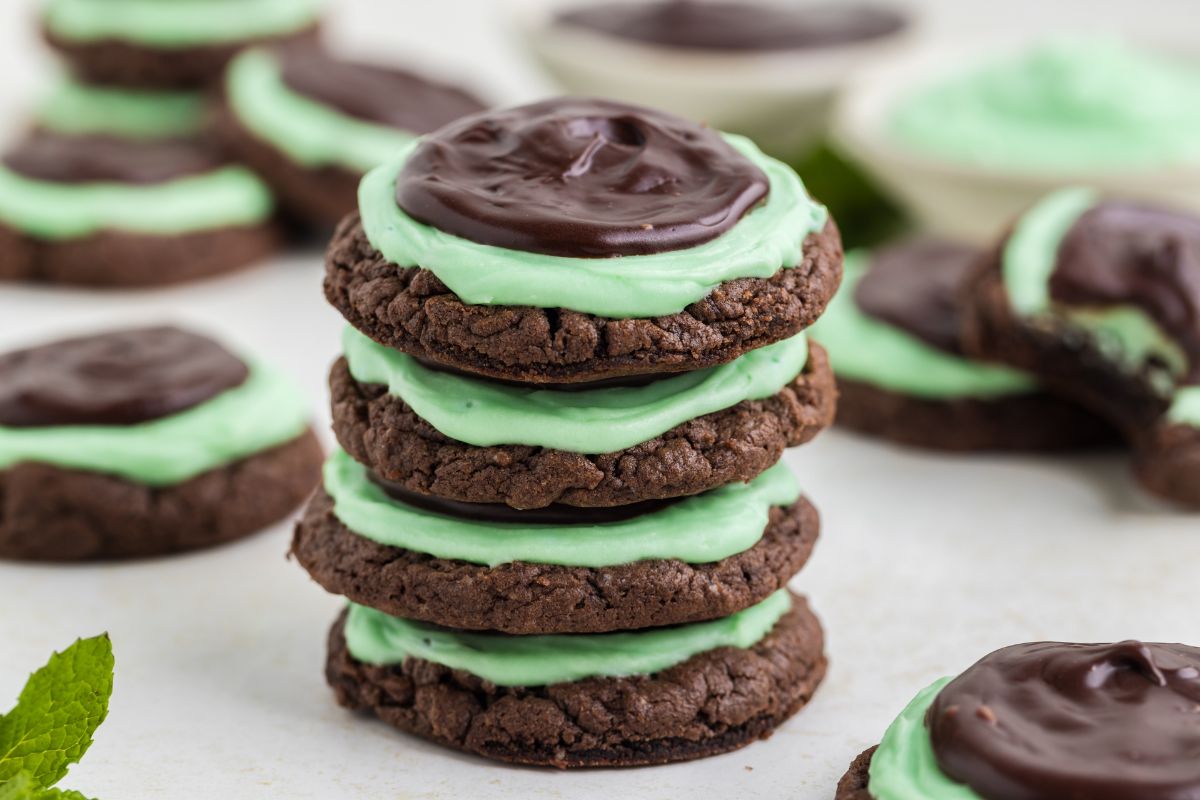 Grasshopper Cake Mix Cookies - Semi Homemade Kitchen