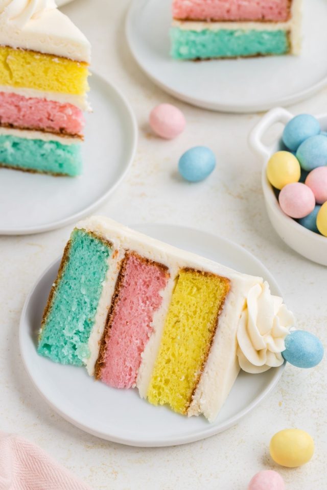 Easy Easter Layer Cake with Cake Mix - Semi Homemade Kitchen