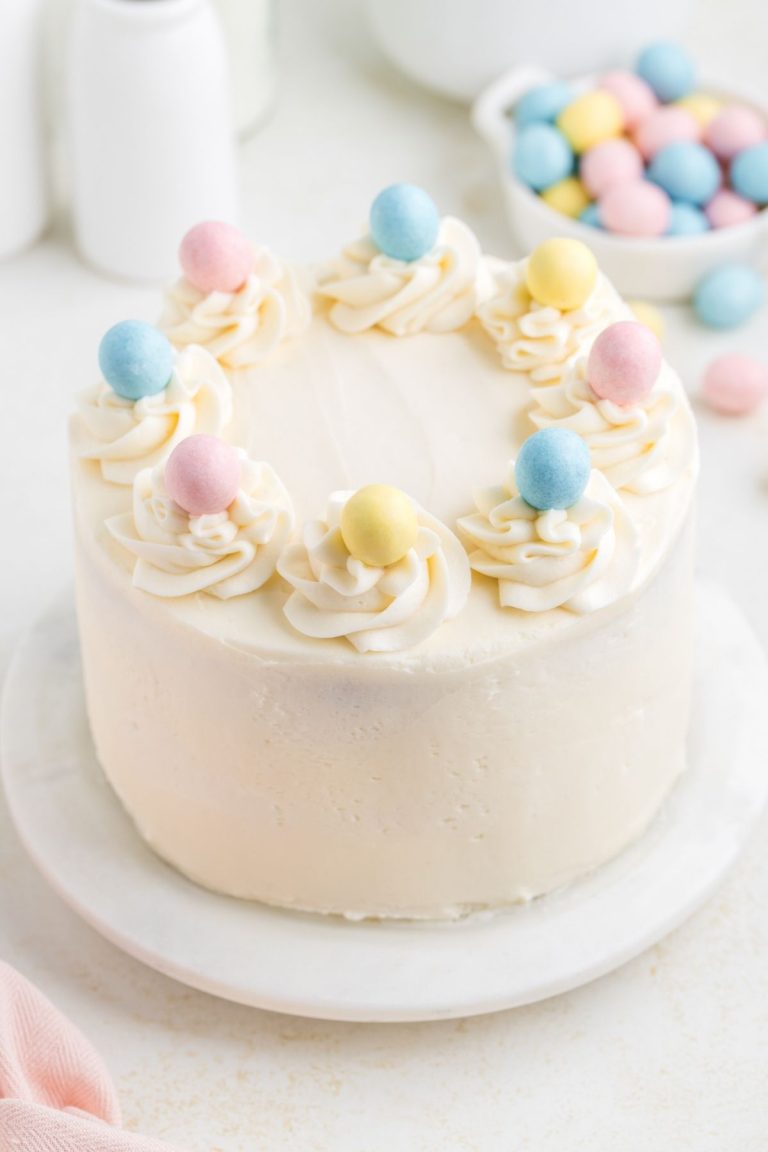 Easy Easter Layer Cake with Cake Mix - Semi Homemade Kitchen