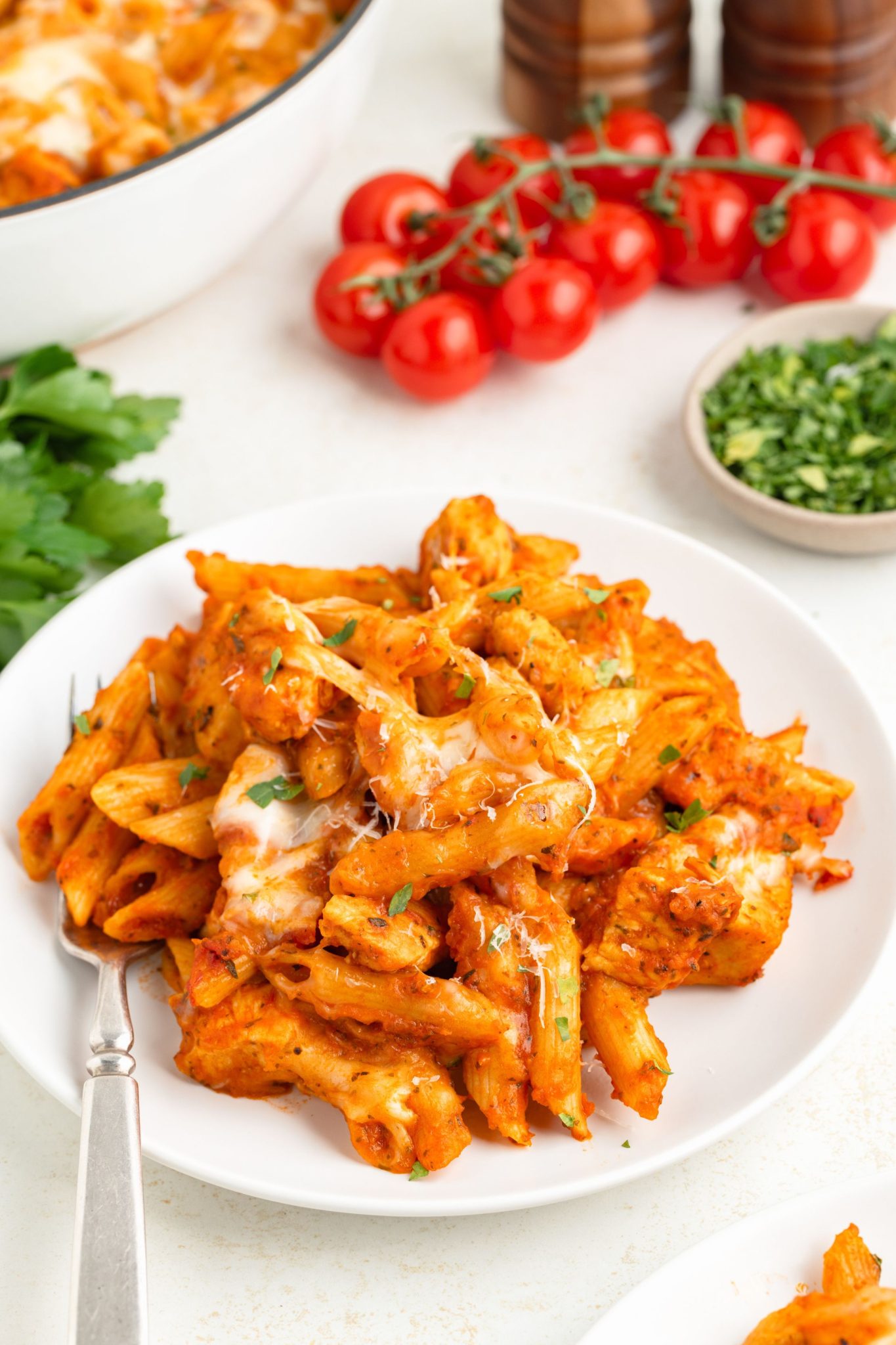 Chicken Parmesan Pasta Skillet - Semi Homemade Kitchen