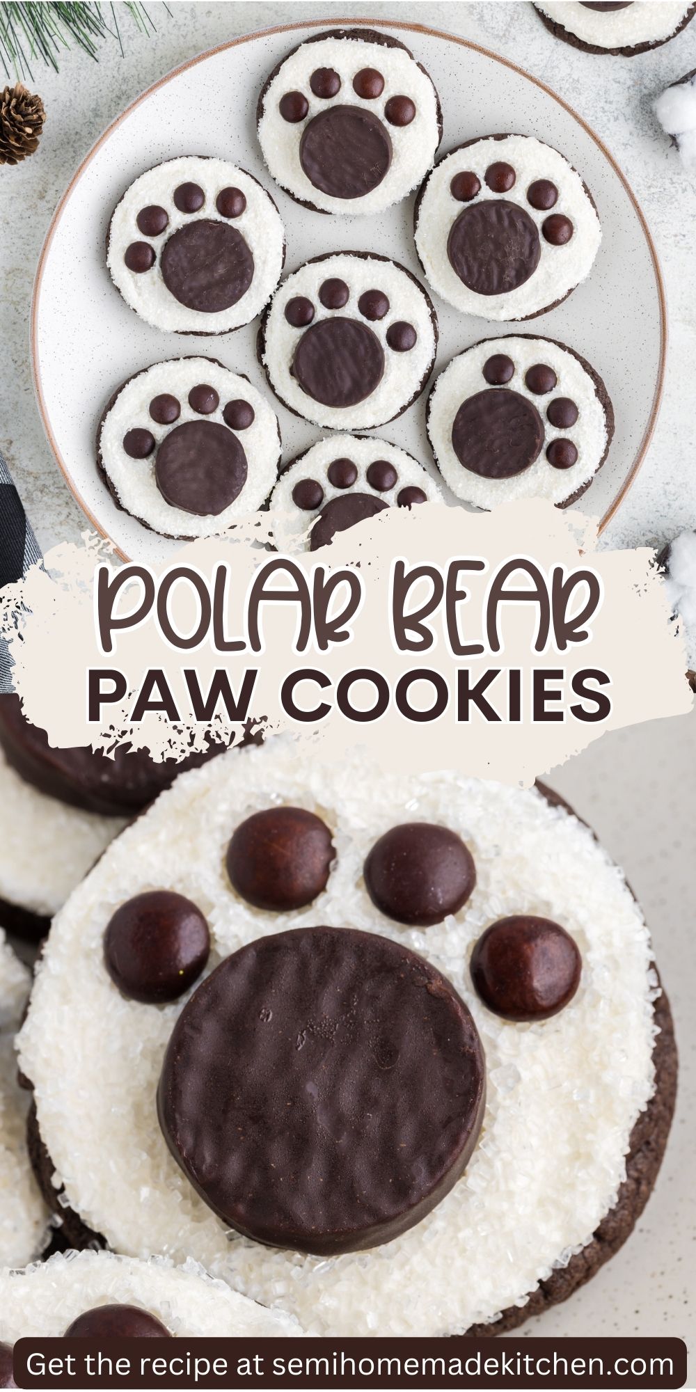 Polar Bear Paw Cookies - Semi Homemade Kitchen