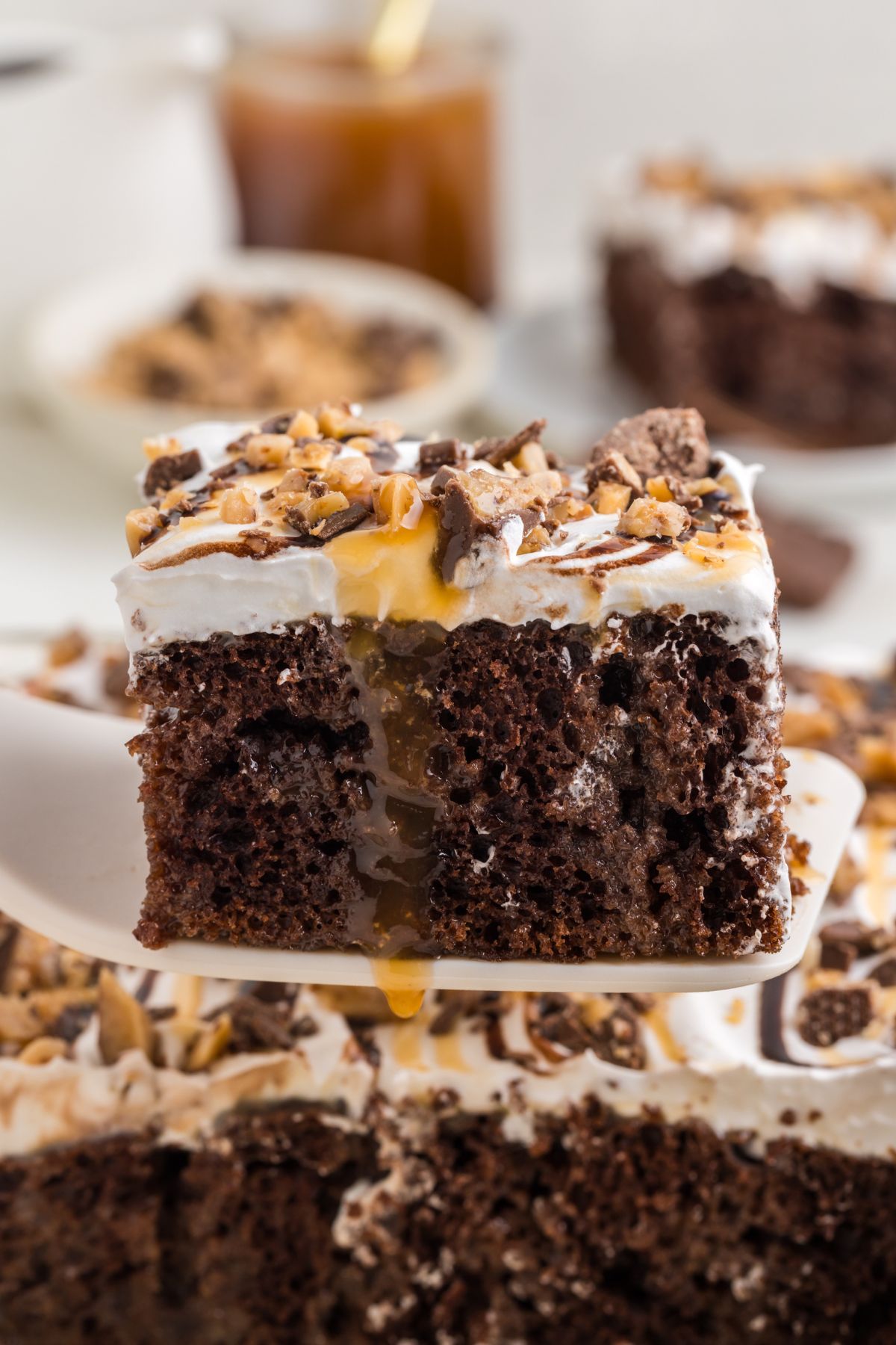 Easy Heath Bar Cake - Semi Homemade Kitchen