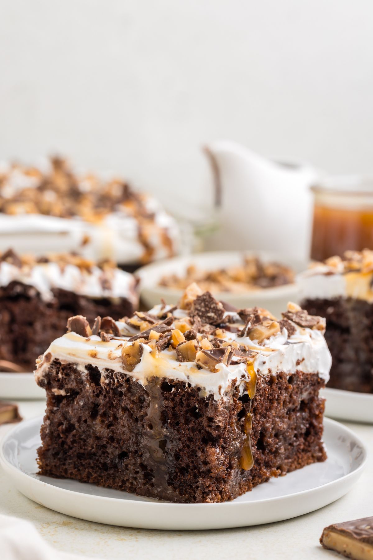 Easy Heath Bar Cake - Semi Homemade Kitchen
