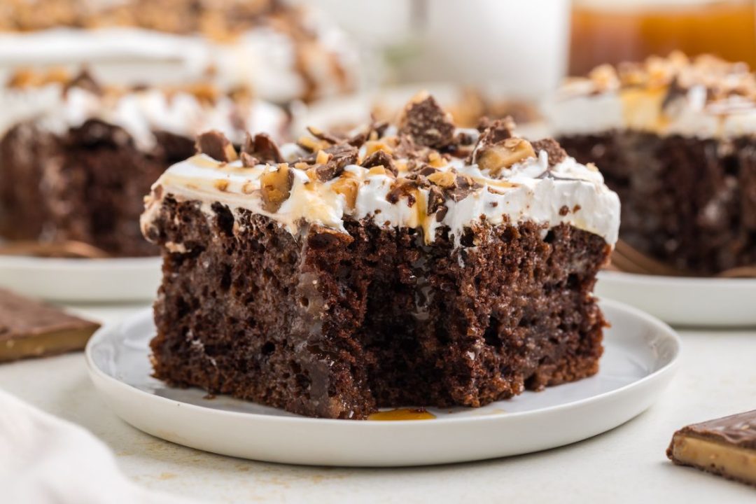 Easy Heath Bar Cake - Semi Homemade Kitchen