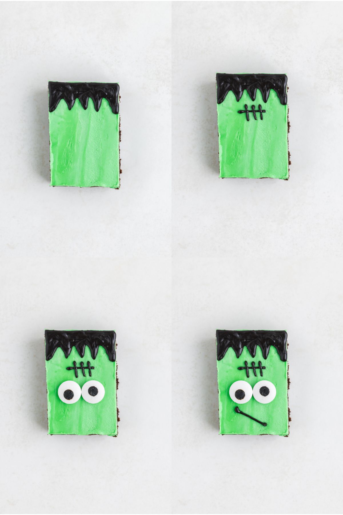 Cute Frankenstein Cookie Bars - Semi Homemade Kitchen