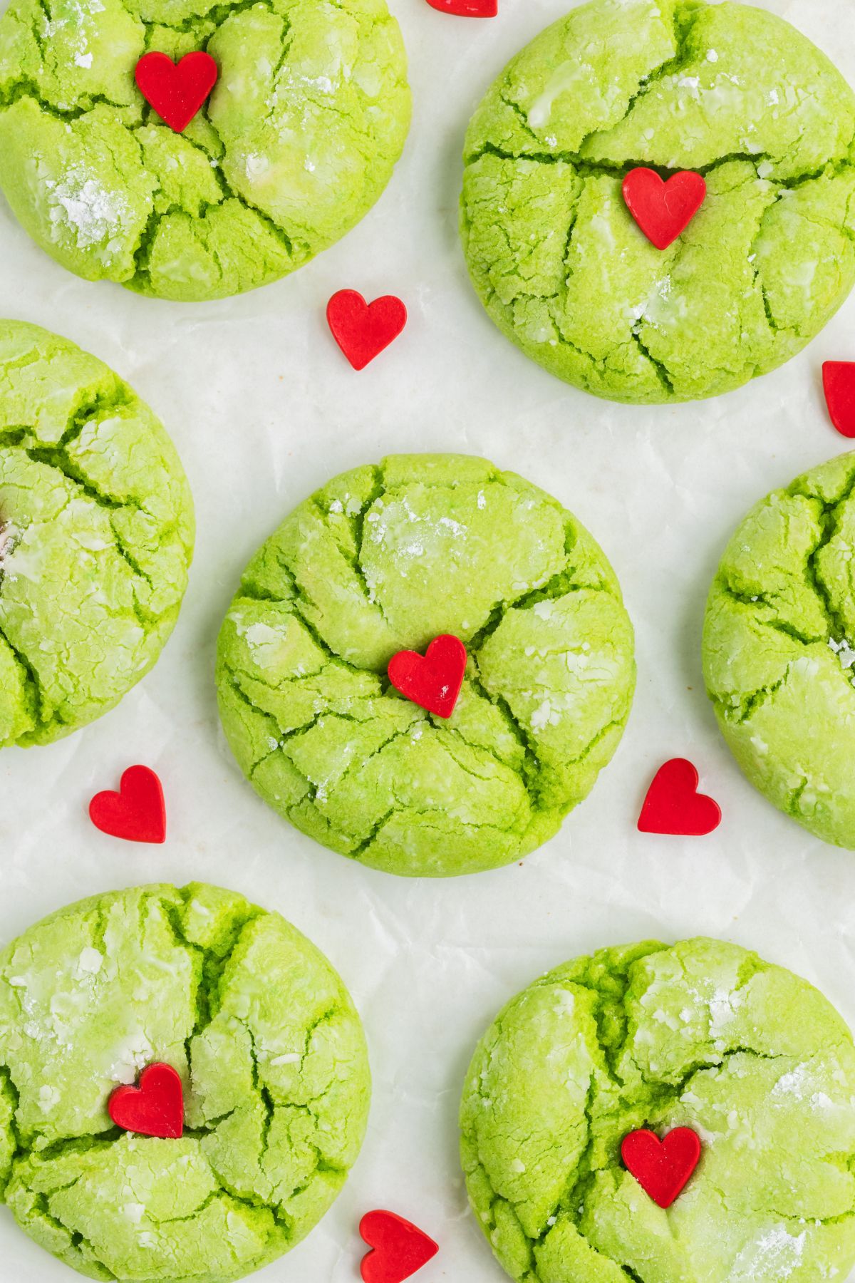 Grinch Crinkle Cake Mix Cookies - Semi Homemade Kitchen