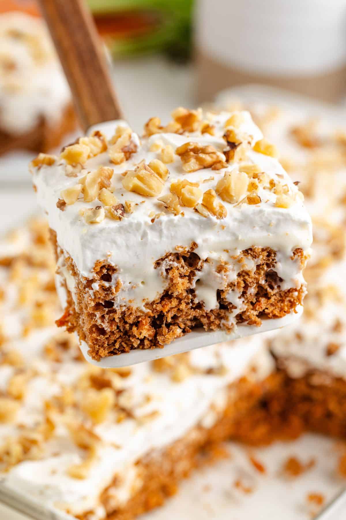 Easy Carrot Poke Cake - Semi Homemade Kitchen