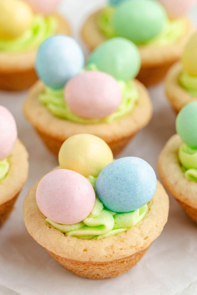 Easter Basket Cookie Cups - Semi Homemade Kitchen
