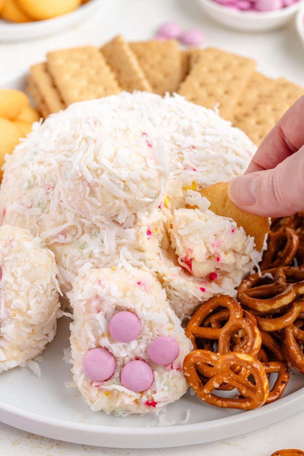 Easy Bunny Butt Cheese Ball - Semi Homemade Kitchen