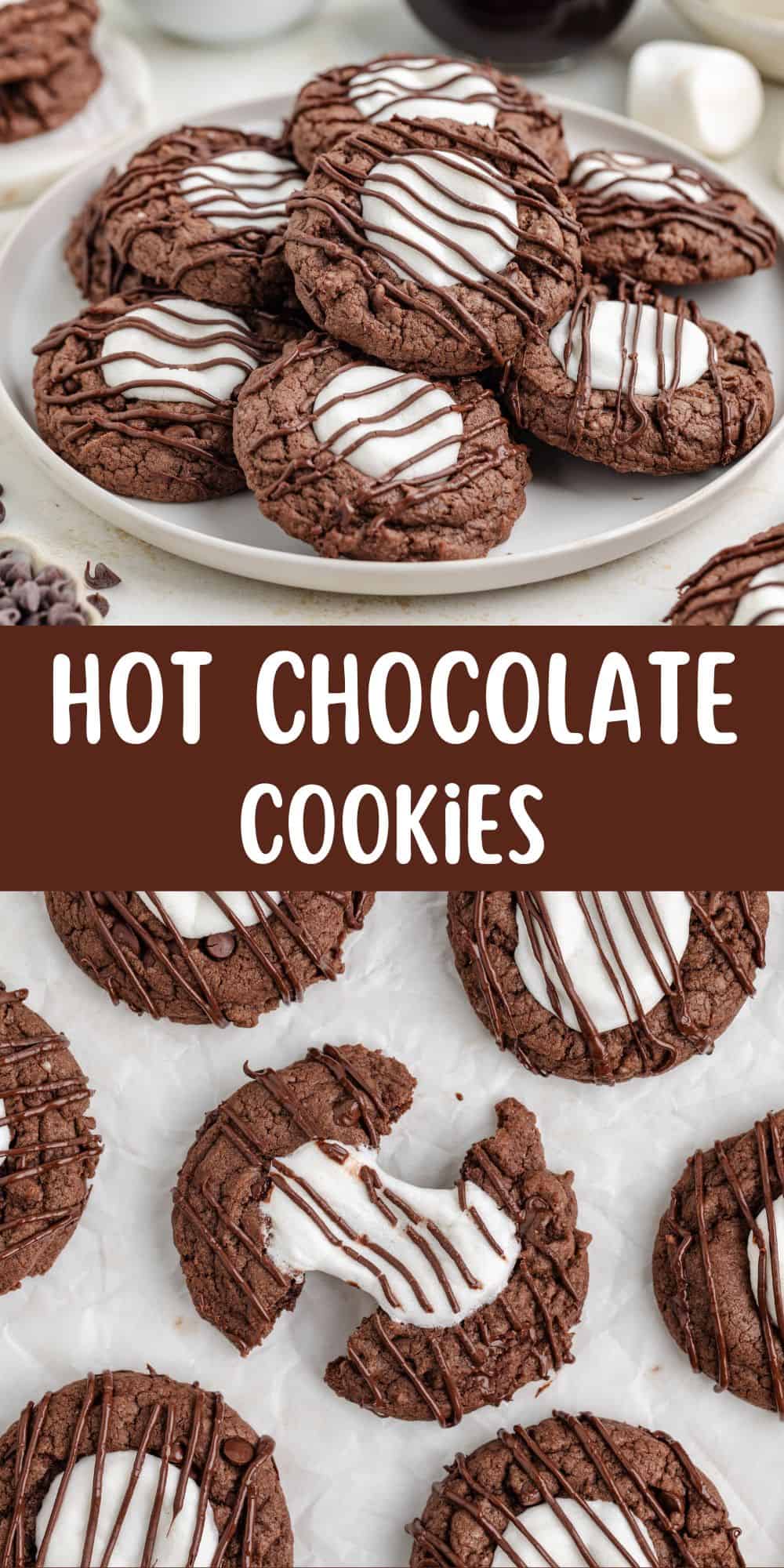Hot Cocoa Cookies with Marshmallows - Semi Homemade Kitchen