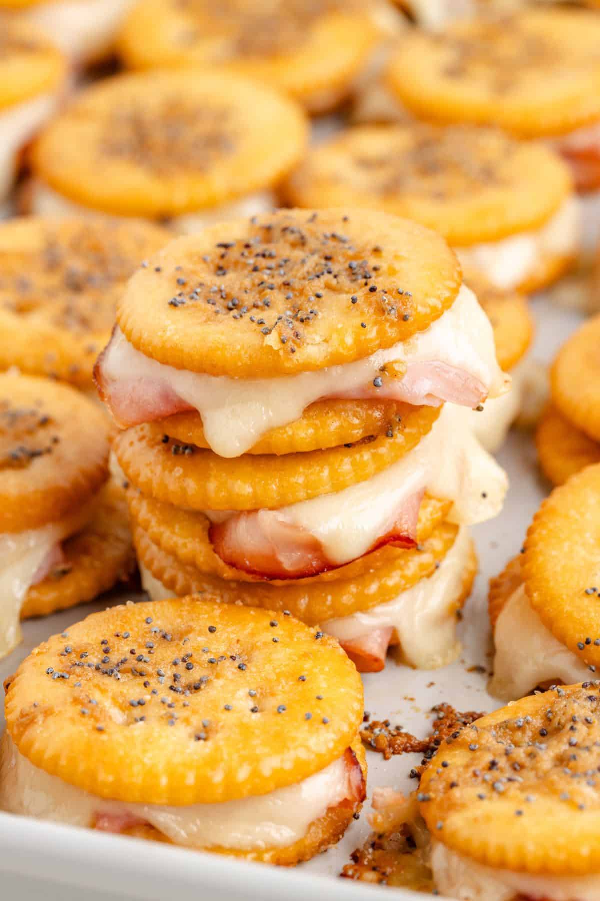 Baked Ritz Cracker Sandwiches - Semi Homemade Kitchen