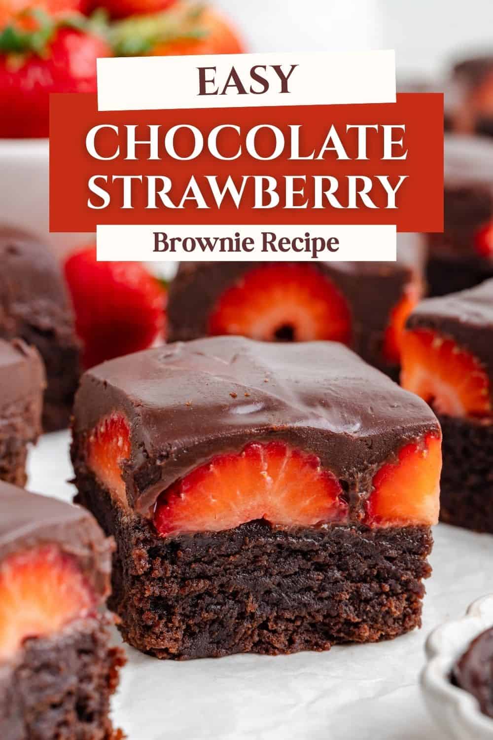 Easy Chocolate Strawberry Brownies - Semi Homemade Kitchen